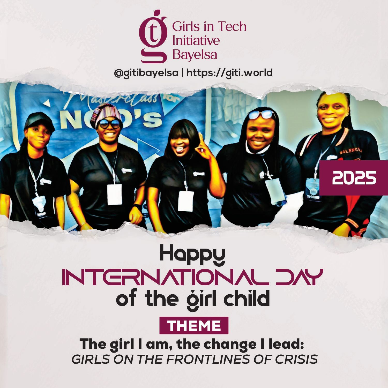 INTERNATIONAL DAY OF THE GIRL CHILD 2025 - Girls In Tech Initiative Bayelsa